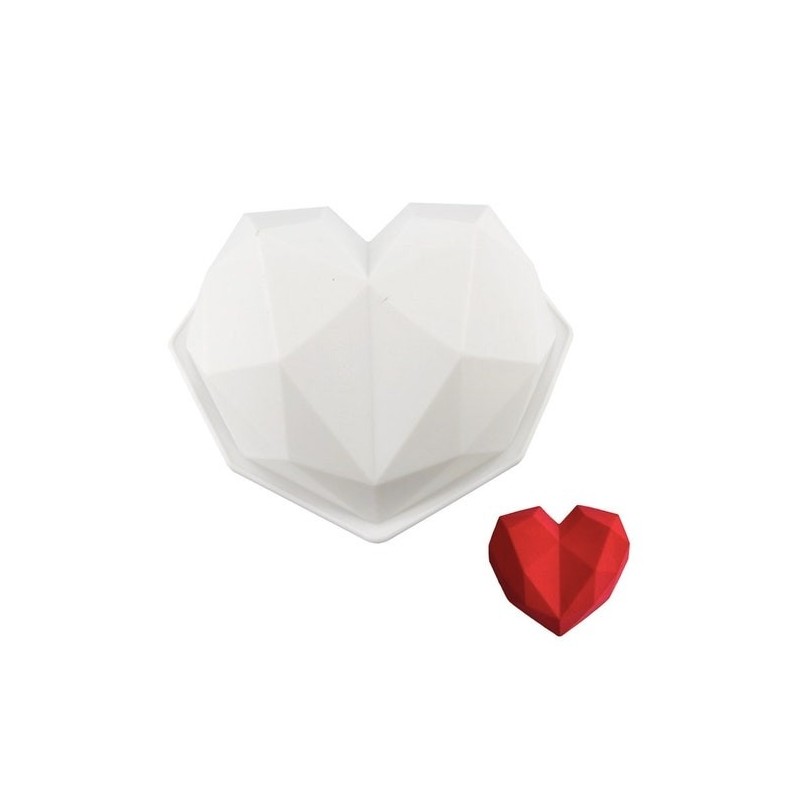 Stampo silicone cuore diamante 21 cm